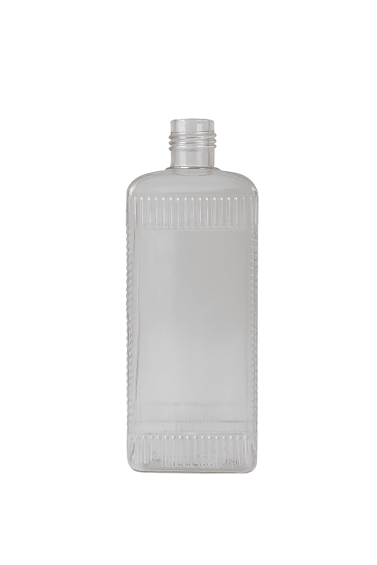 LÁHEV 500 ML PVC ÚZKOHRDLÁ ČIRÁ ČTYŘHRANNÁ BEZ UZÁVĚRU - LEHCE ...